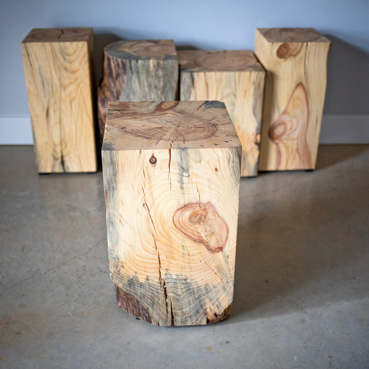 Cube Log Side Table – Urban Tree Company